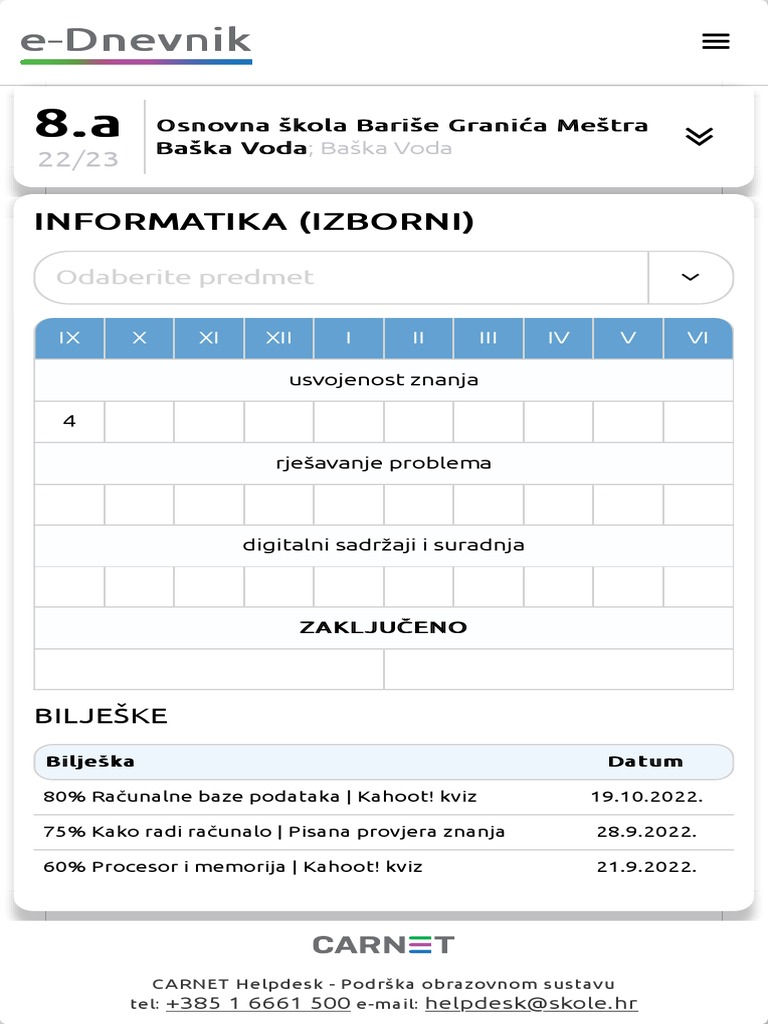 E-Dnevnik Za Učenike I Roditelje | PDF