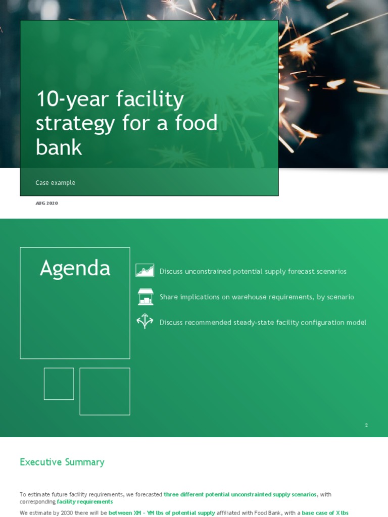 10-Year Facility Strategy For A Food Bank - Case Example - Aug20 | PDF ...