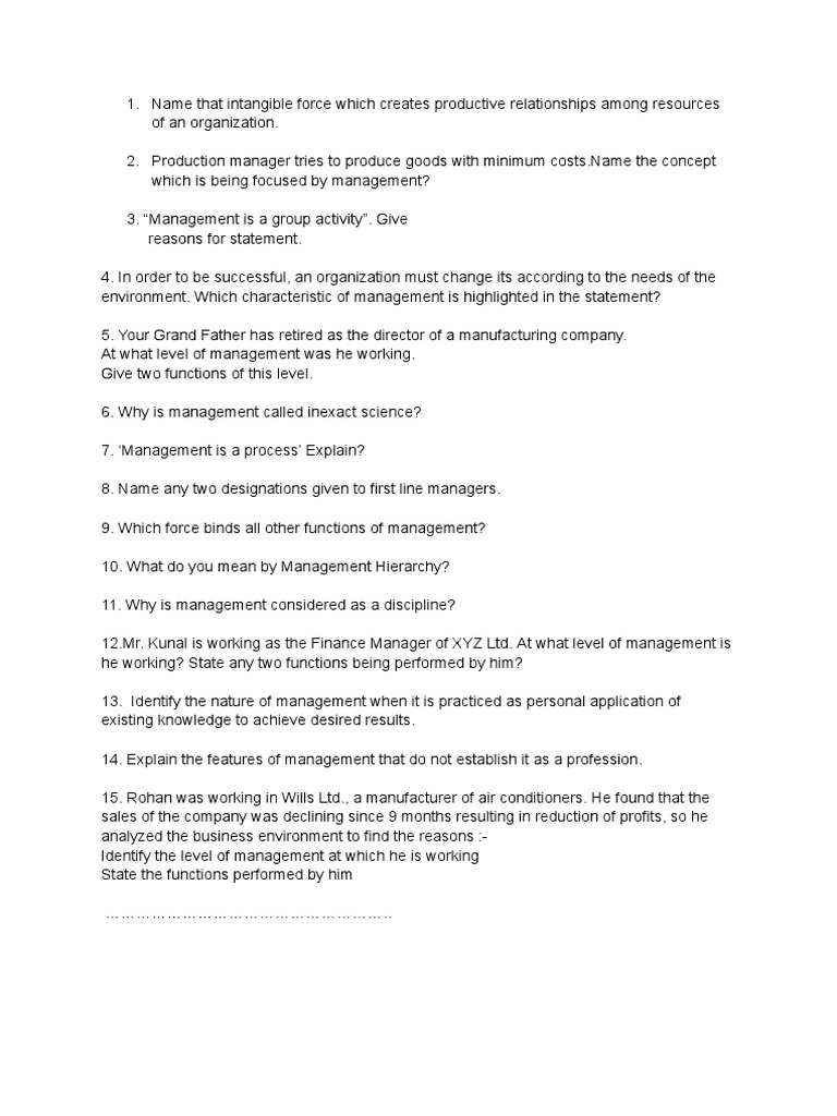 Management Concepts and Levels | PDF
