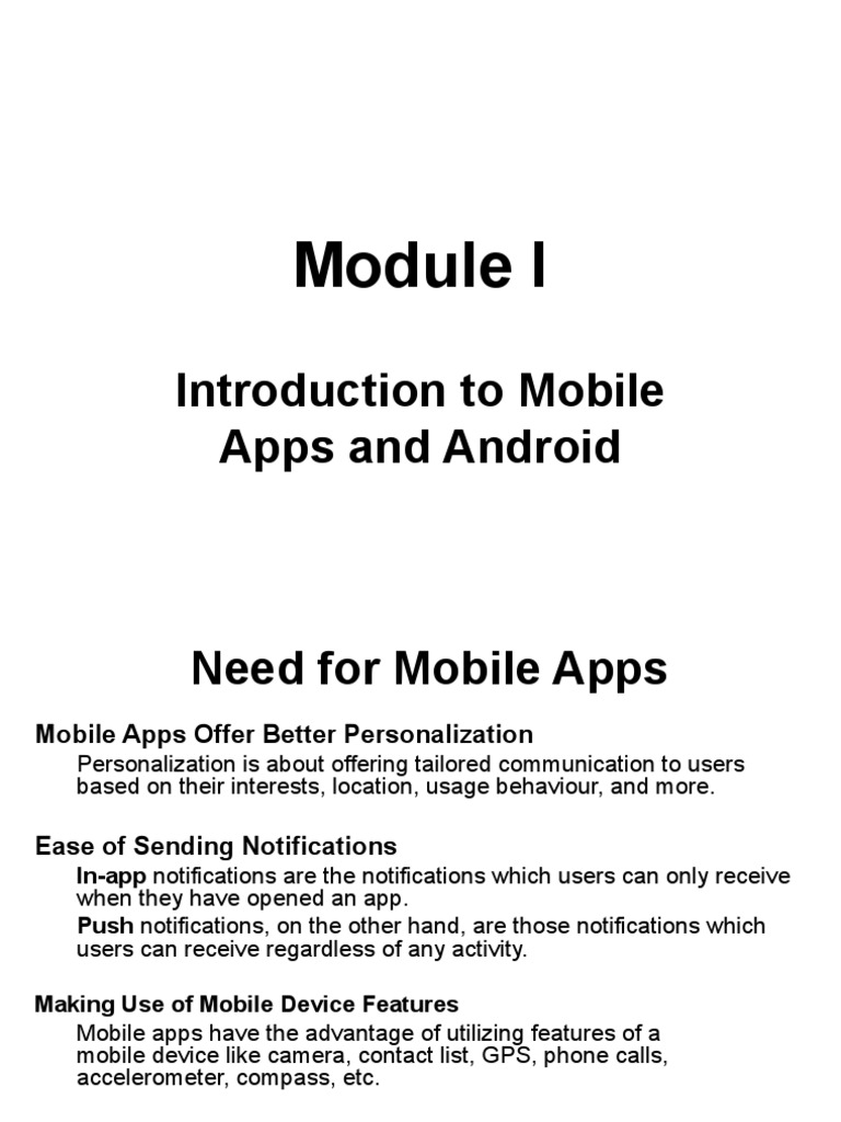M1 ABCDE-Android Introduction | PDF | Mobile App | Android (Operating System)