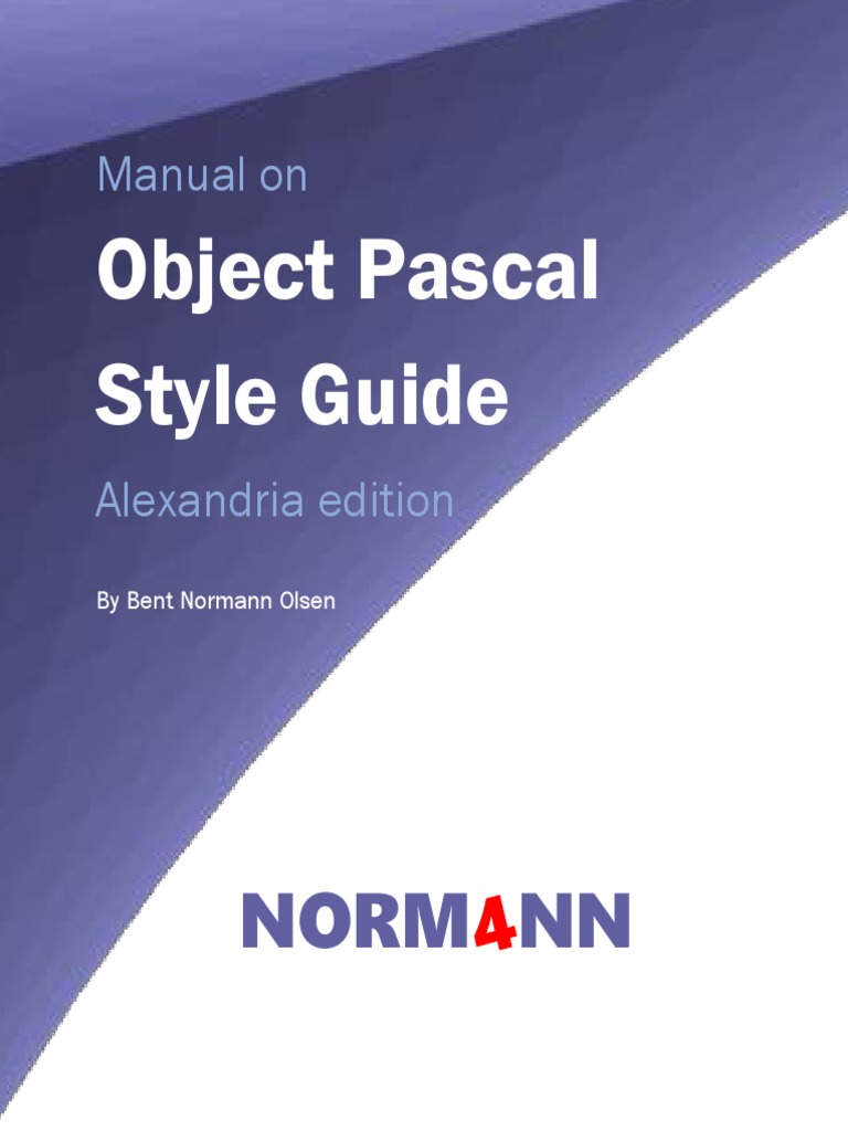 Manual On Object Pascal Style Guide | PDF | Computer Programming | Agile Software Development