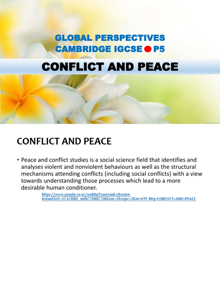 Conflict And Peace Pdf