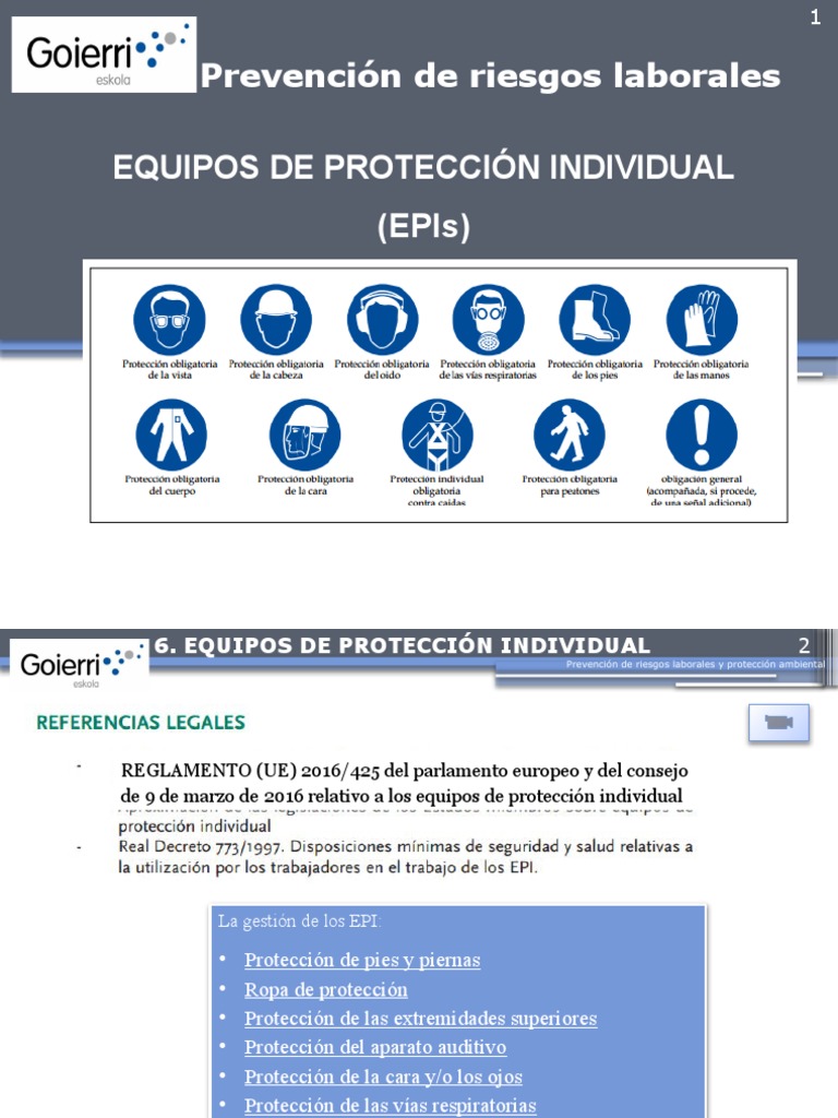 1 4 EPIs | PDF | Guante | Ropa