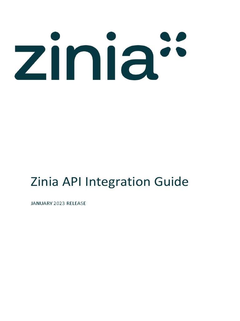 Zinia API Integration Guide v1.8 | PDF | Point Of Sale | Hypertext Transfer Protocol