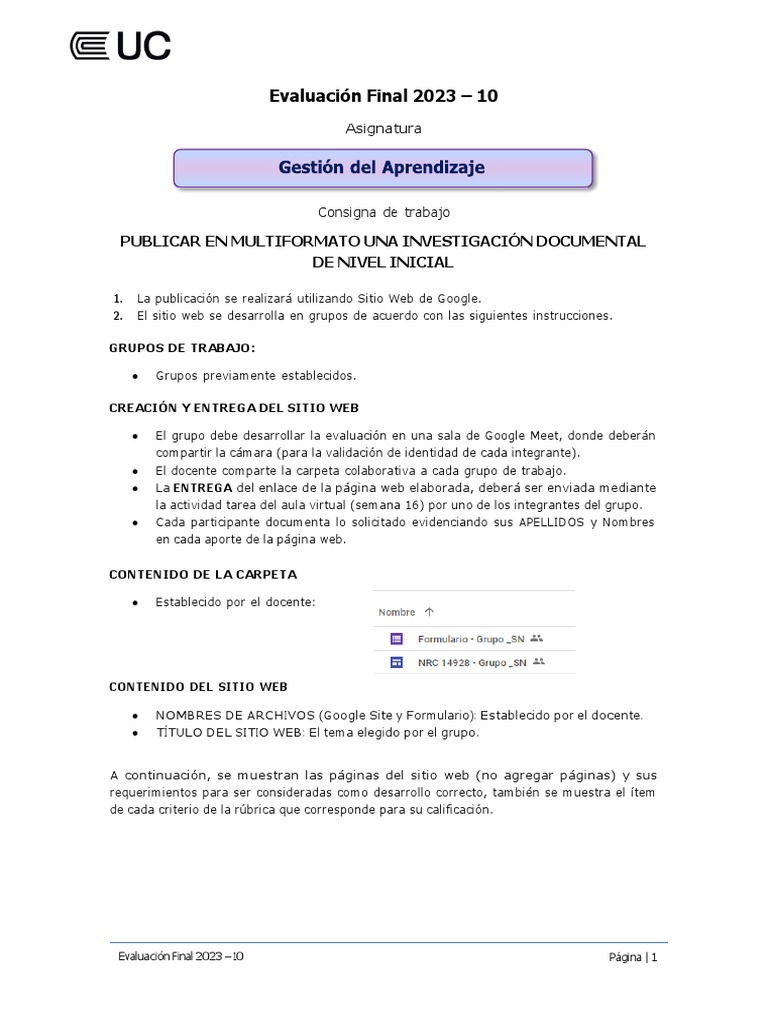 Consigna de Evaluación Final 2023-10 | PDF | Red mundial | Internet y web