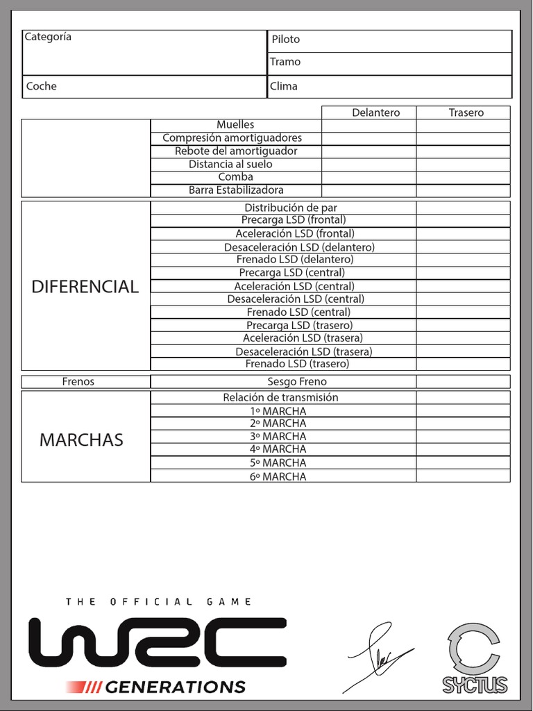 Set Ups WRC Generation | PDF