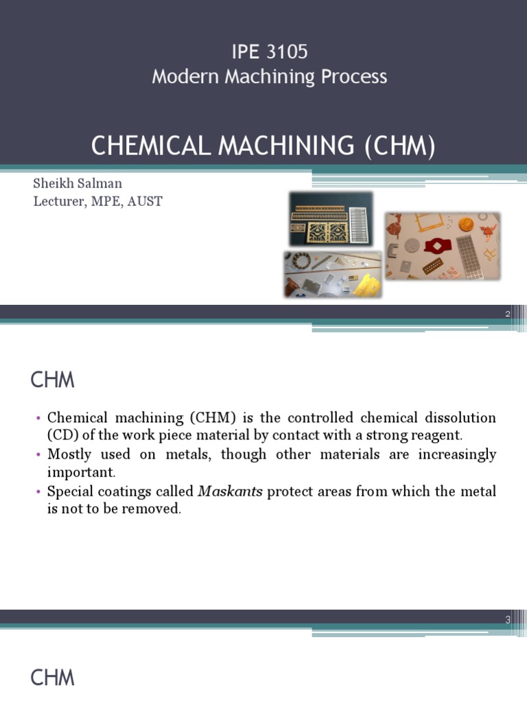 Chemical Machining Process Overview | PDF | Procedural Knowledge ...