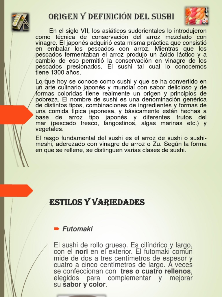 Guia de Sushi | PDF | Sushi | Cocina japonesa