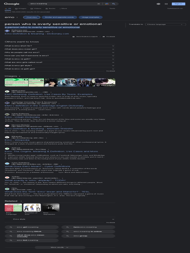 Emo Meaning - Google Search | PDF | Language Arts & Discipline