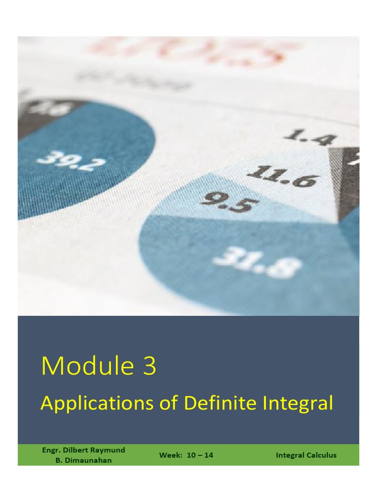 INTCAL - Module3 - Applications of Definite Integral | PDF | Integral ...