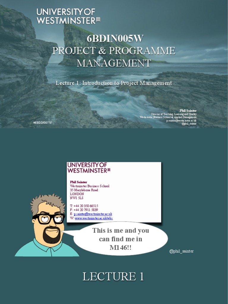 Lecture 1 Slides | PDF | Project Management | Business Lecture 1 Slides | PDF | Project Management | Business