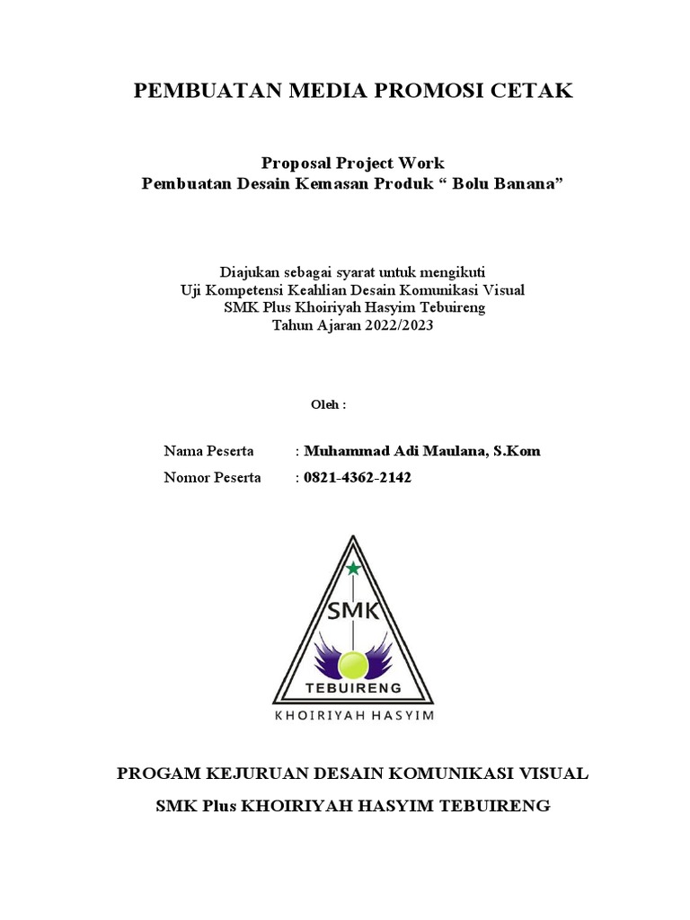 Contoh Proposal Ukk TP 2022-2023 | PDF