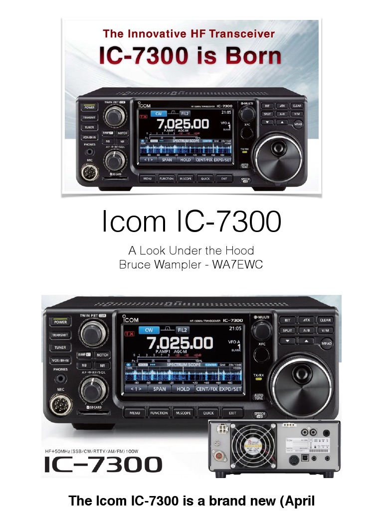 Icom Ic 7300 Presentation | PDF | Software Defined Radio ...