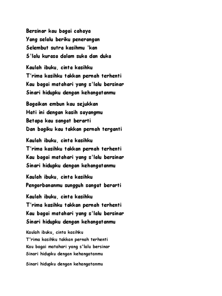 Bersinar Kau Bagai Cahaya | PDF