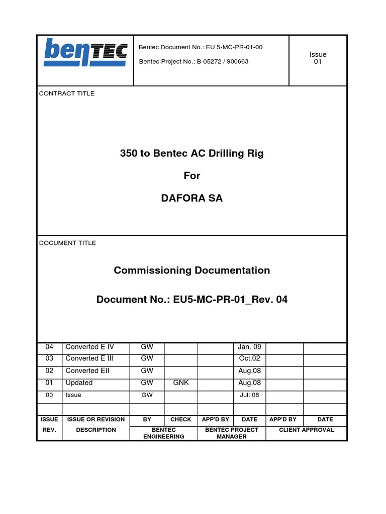001 - Pdfsam - Commissioning Documentation - Euro Rig 5 | PDF ...