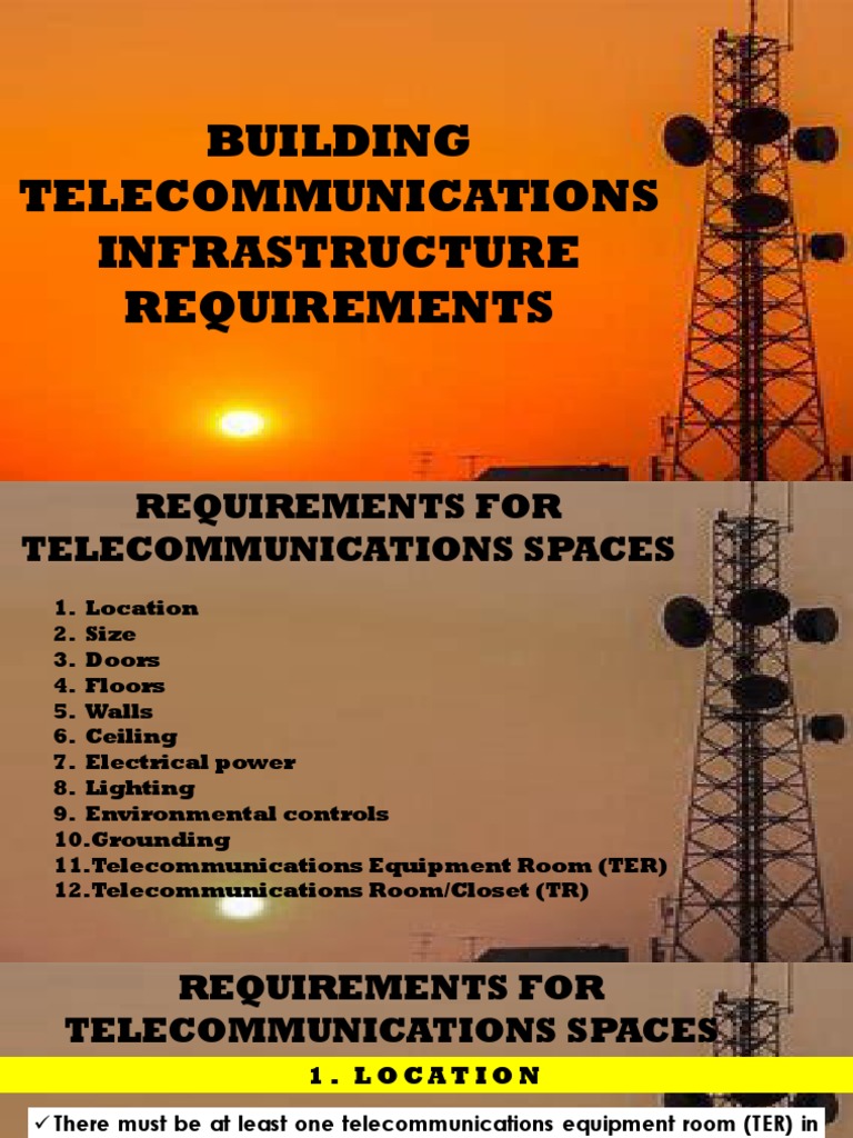 Building Telecommunications Infrastructure Requirements | PDF | Ceiling ...