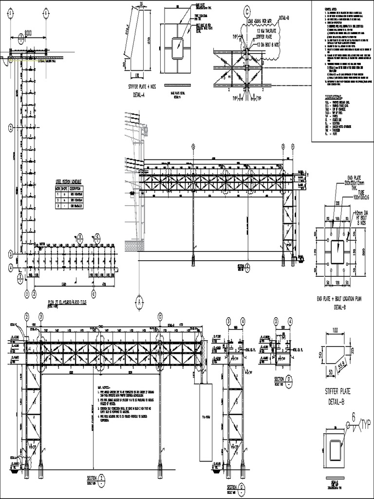 Osbl Pipe Rack Layout Plan & Details 03.07.2023 Final As Per Site ...
