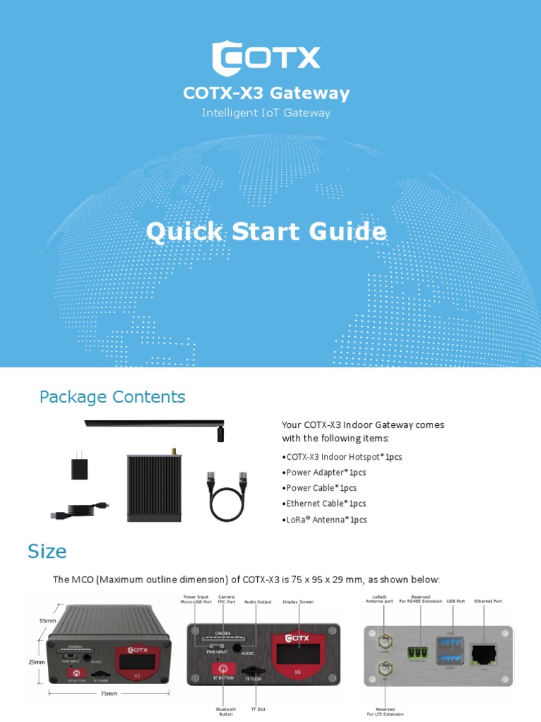 COTX X3 Quick Start Guide v4.00 | PDF | Wi Fi | Bluetooth
