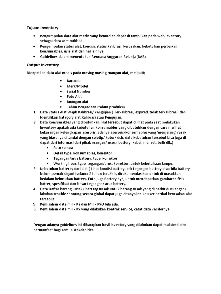 Tujuan Inventory | PDF