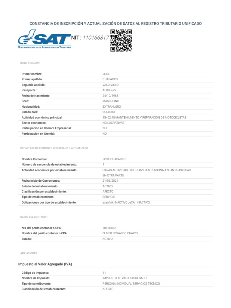 Portal SAT _ Constancia de RTU Digital - Guatemala | PDF | Economias ...
