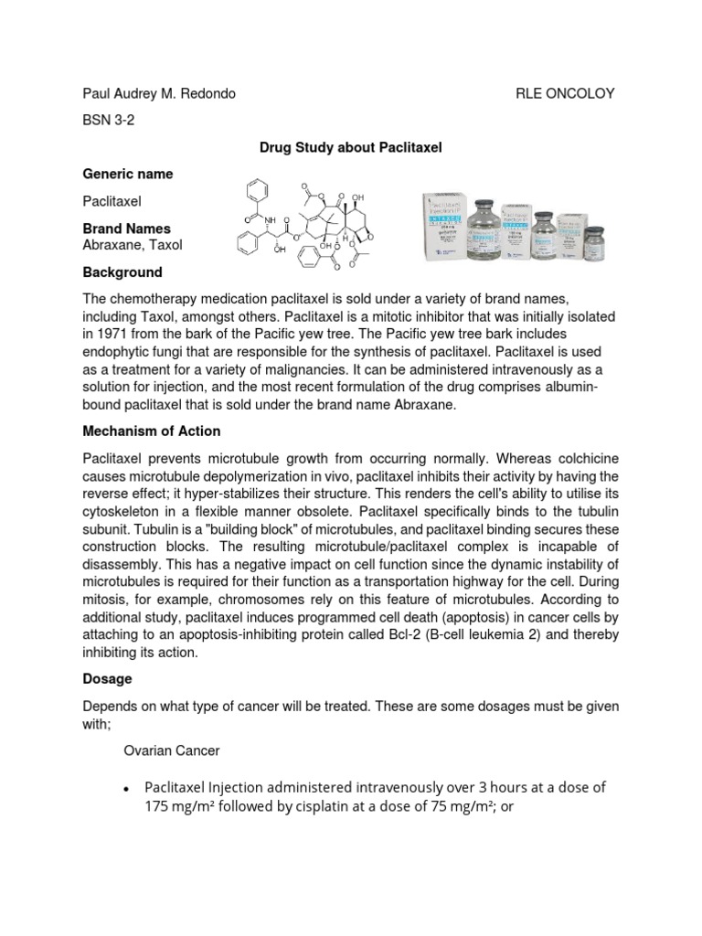 Redondo Drug Study Paclitaxel | PDF | Microtubule | Chemotherapy