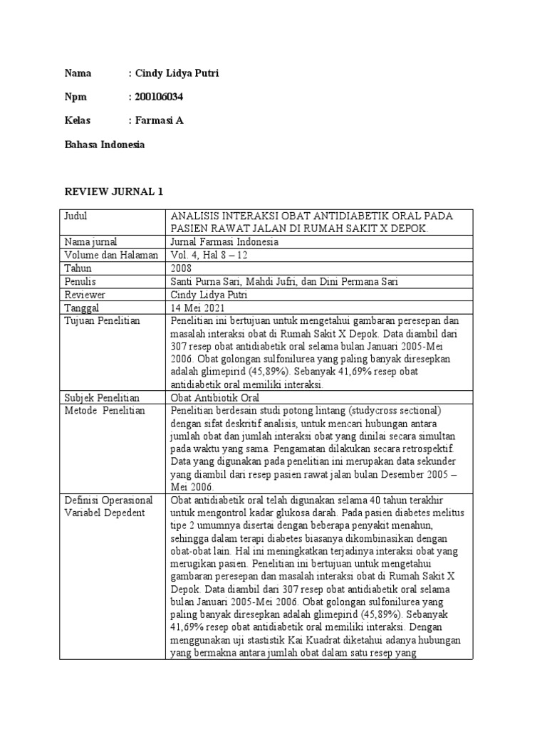 Cindy Lidya Putri 200106034 (Review) | PDF | Pengembangan Diri | Kesehatan Holistik