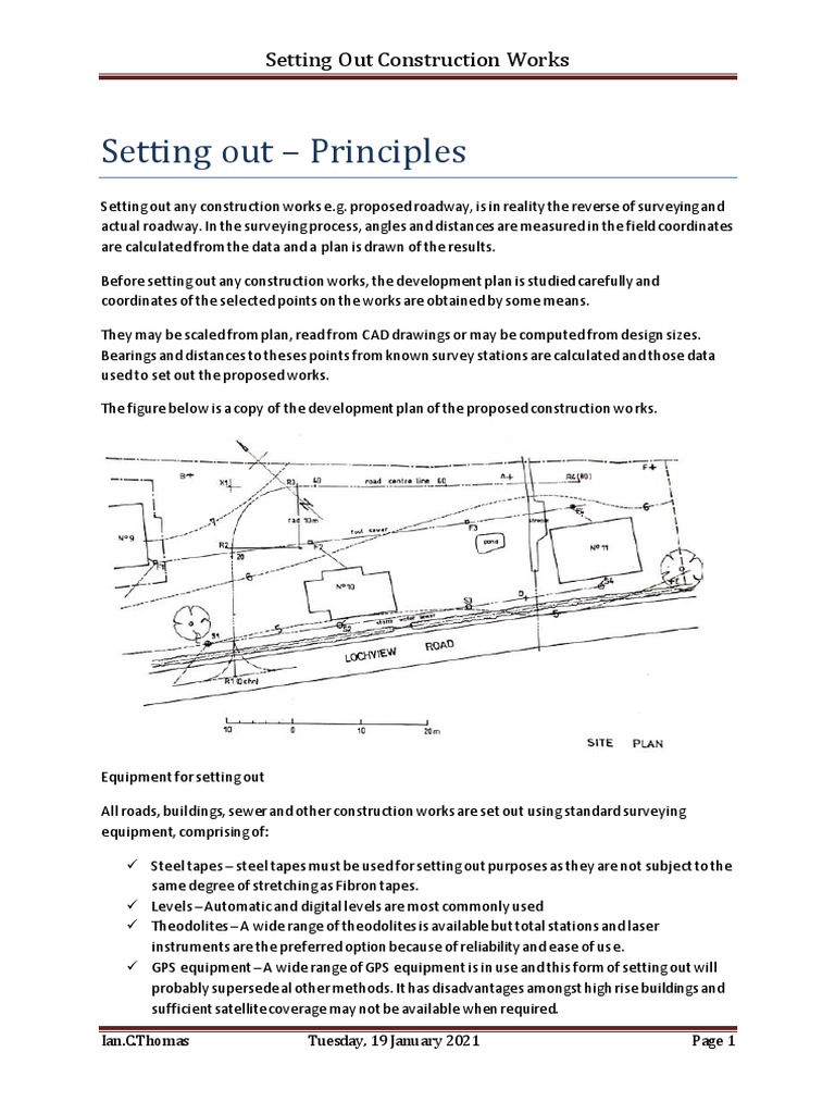 Setting Out Construction Works | PDF | Surveying | Metrology