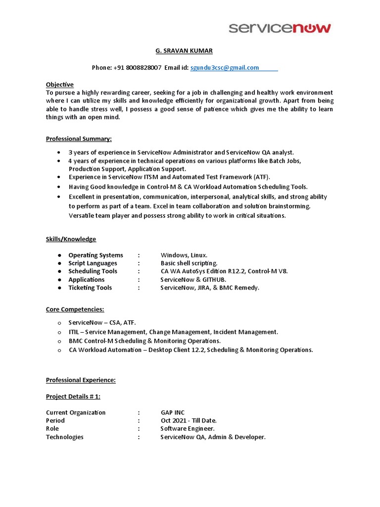 Gundu Sravan Kumar - ServiceNow | PDF | User Interface | Server (Computing)