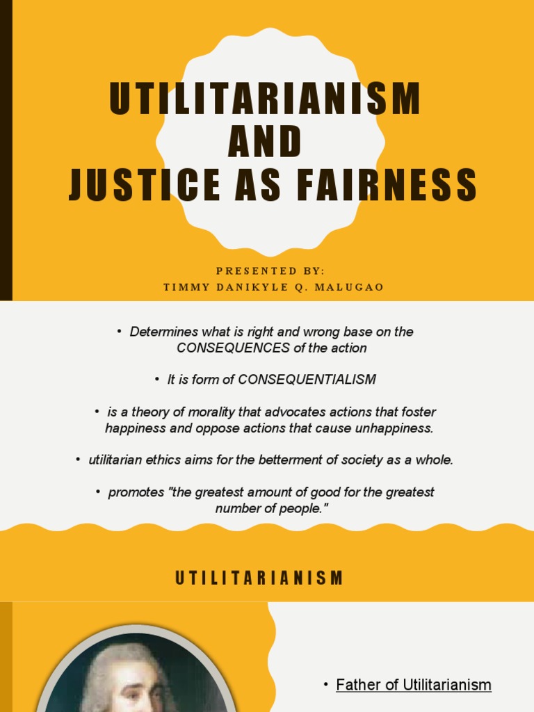 Utilitarianism vs. Justice: A Comparison | PDF | Utilitarianism | Hedonism