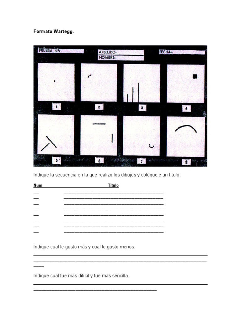Evaluación Wartegg: Secuencia y Preferencias | PDF