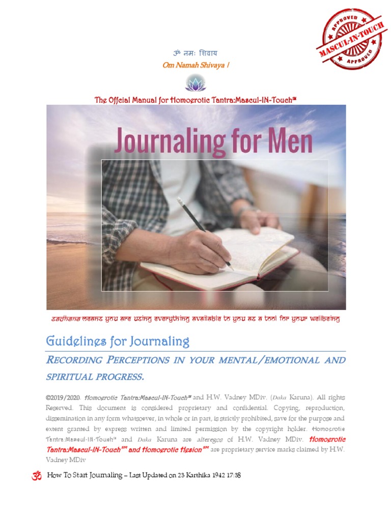 Journaling For Men | Download Free PDF | Thought | Experience