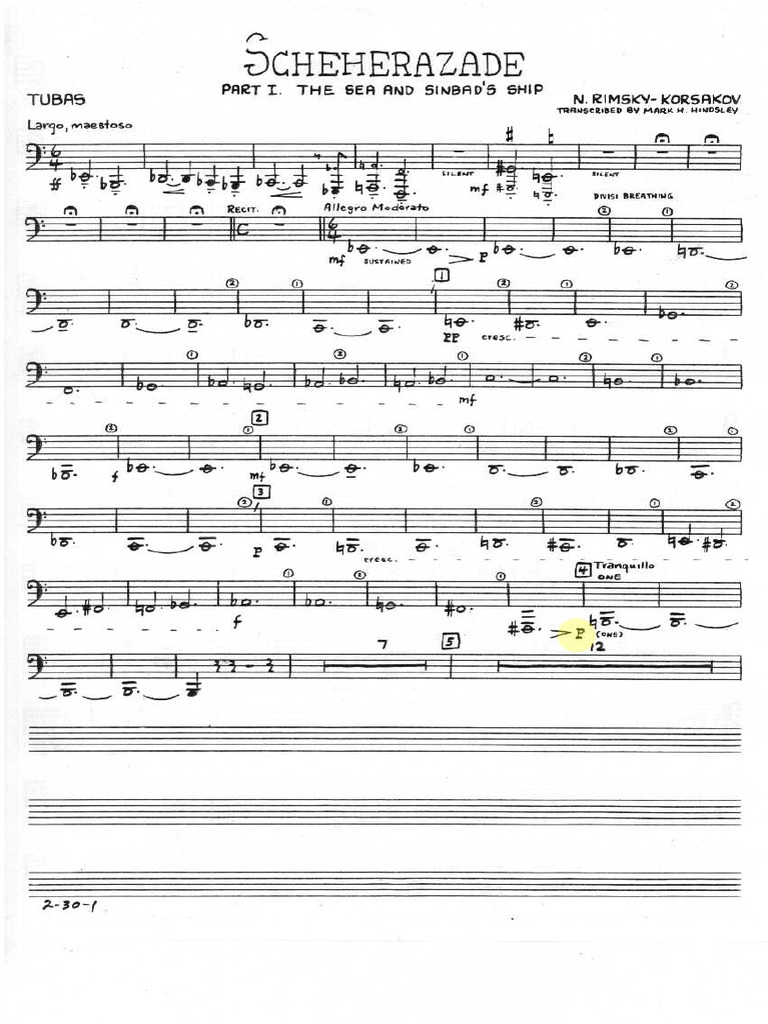 Scheherazade tuba | PDF