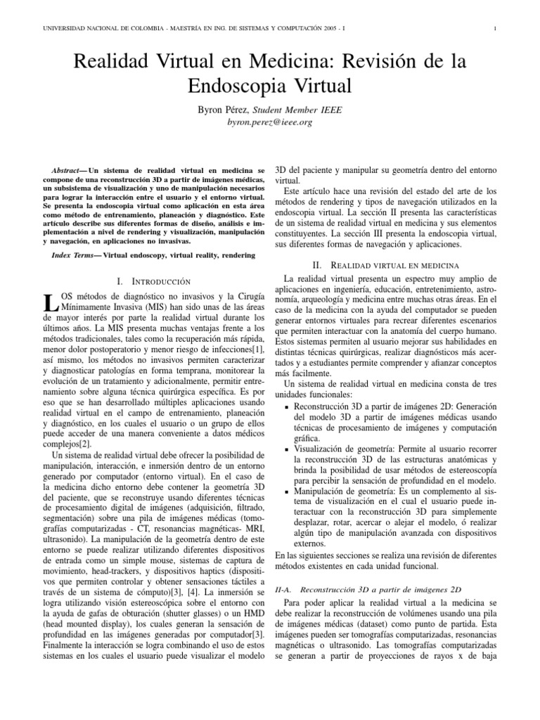 Endoscopia Virtual | PDF | Renderizado (gráficos de computadora ...