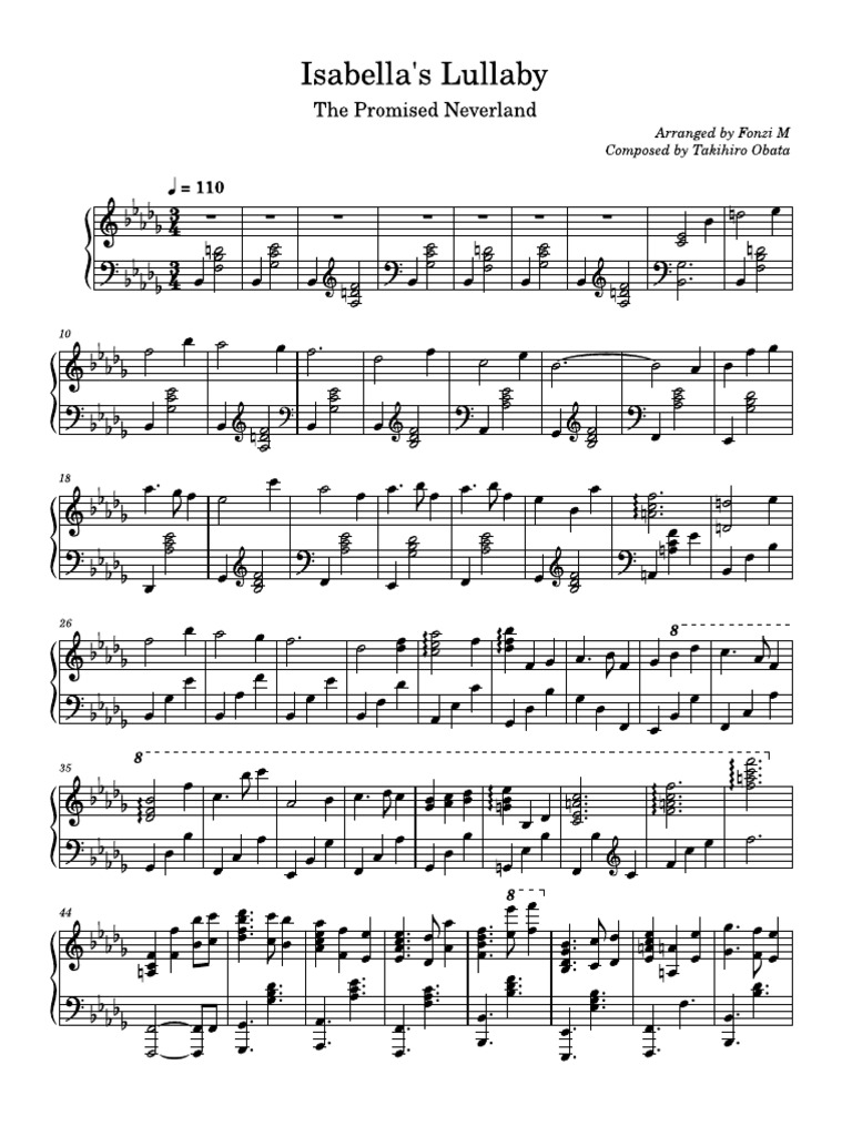 Isabella's Lullaby - Takihiro Obata Isabella's Lullaby | PDF