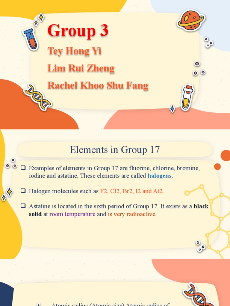 Overview of Group 17 Halogens | PDF | Language Arts & Discipline ...