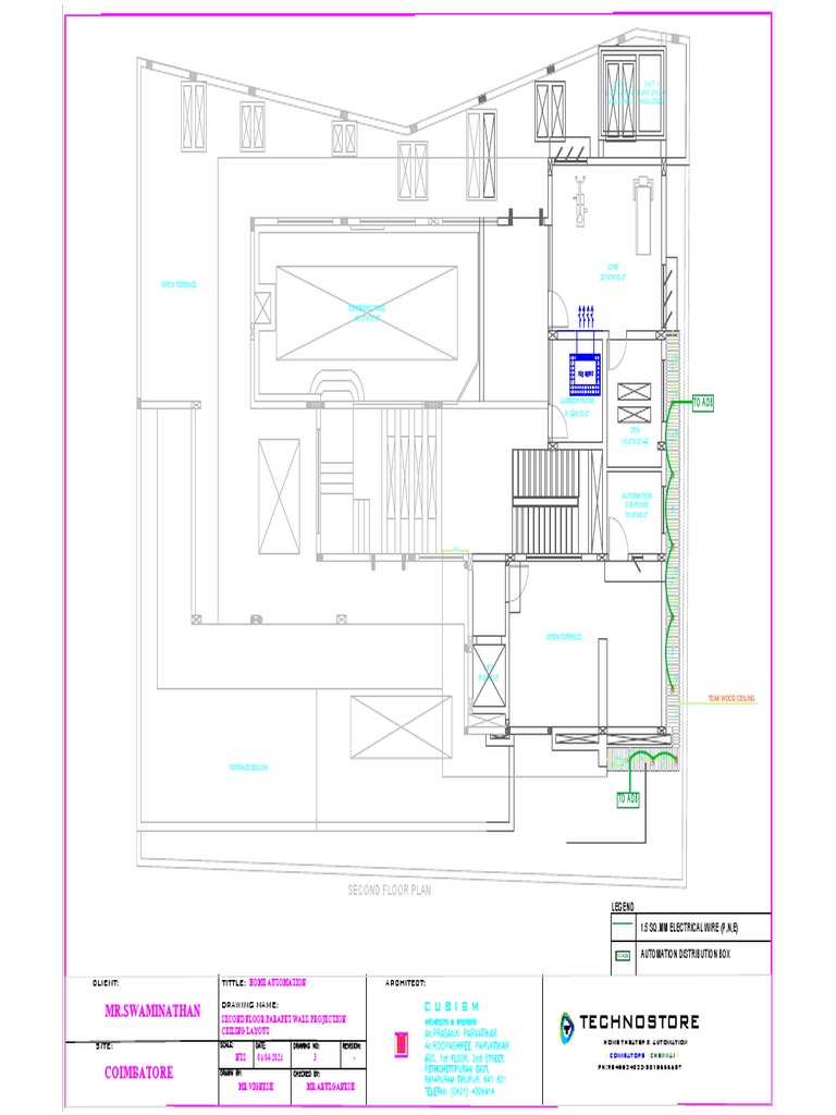 04.Mr - Swaminathan - Second Floor Parapet Wall Projection Ceiling Layout 2 | PDF | Building ...