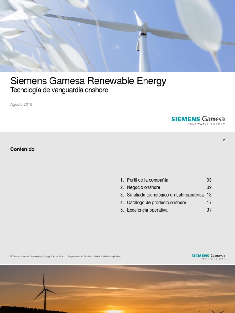 SGRE ON 2T2018 ESP - Latam RV00 | PDF | Siemens | Herida