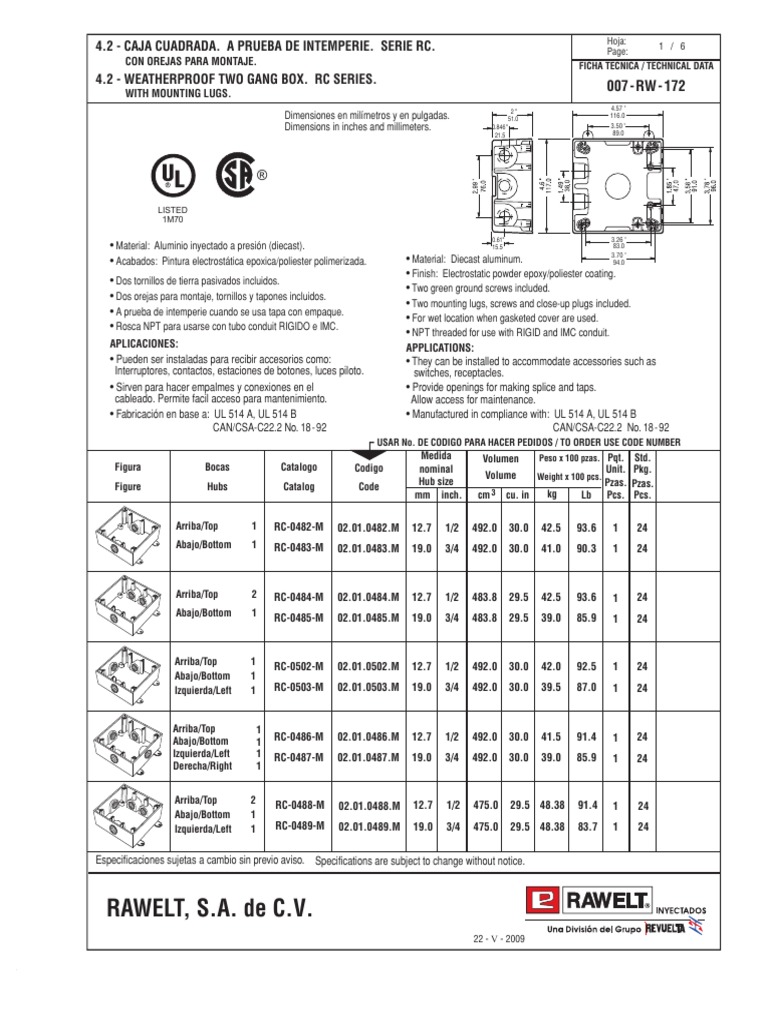 Cajas Cuadradas Para Intemperie_rawelt_2400 | PDF