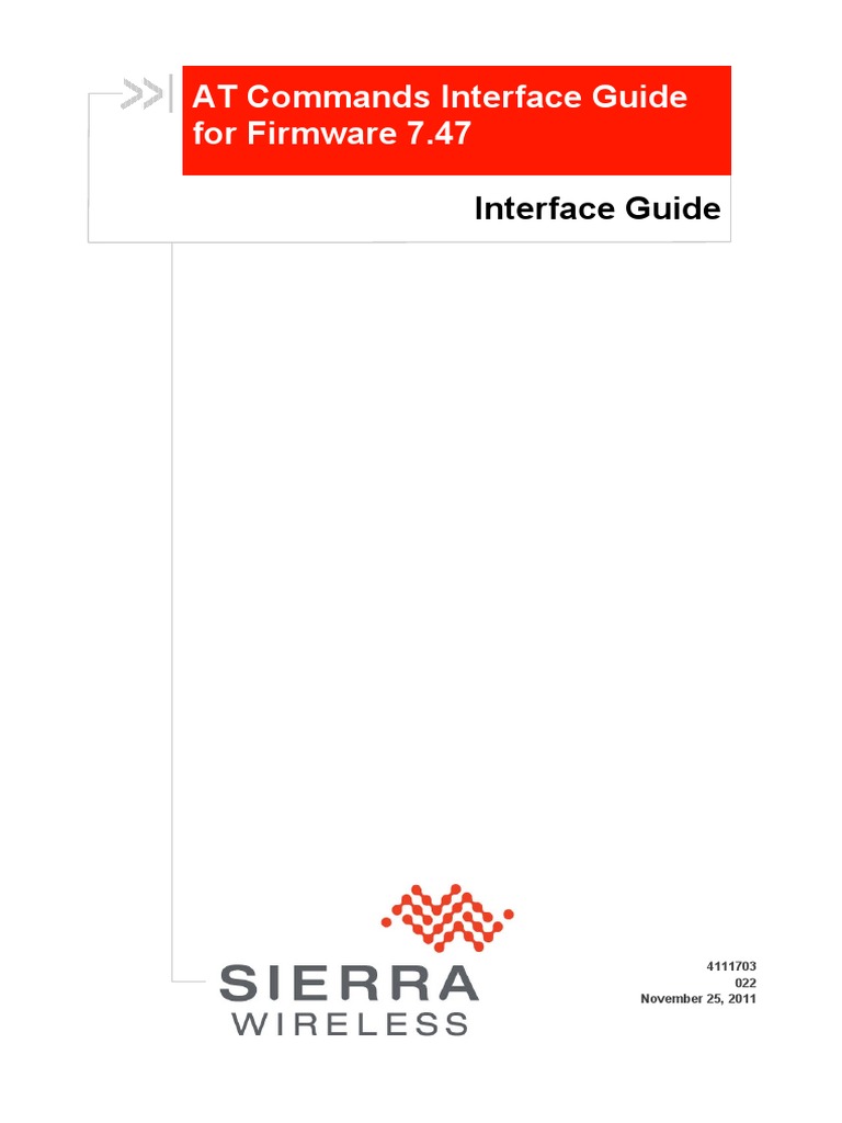 At Command Interface Guide 7.47 | PDF | Gsm | Cellular Network