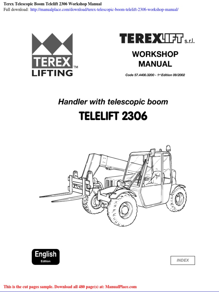 Terex Telescopic Boom Telelift 2306 Workshop Manual | PDF | Language ...