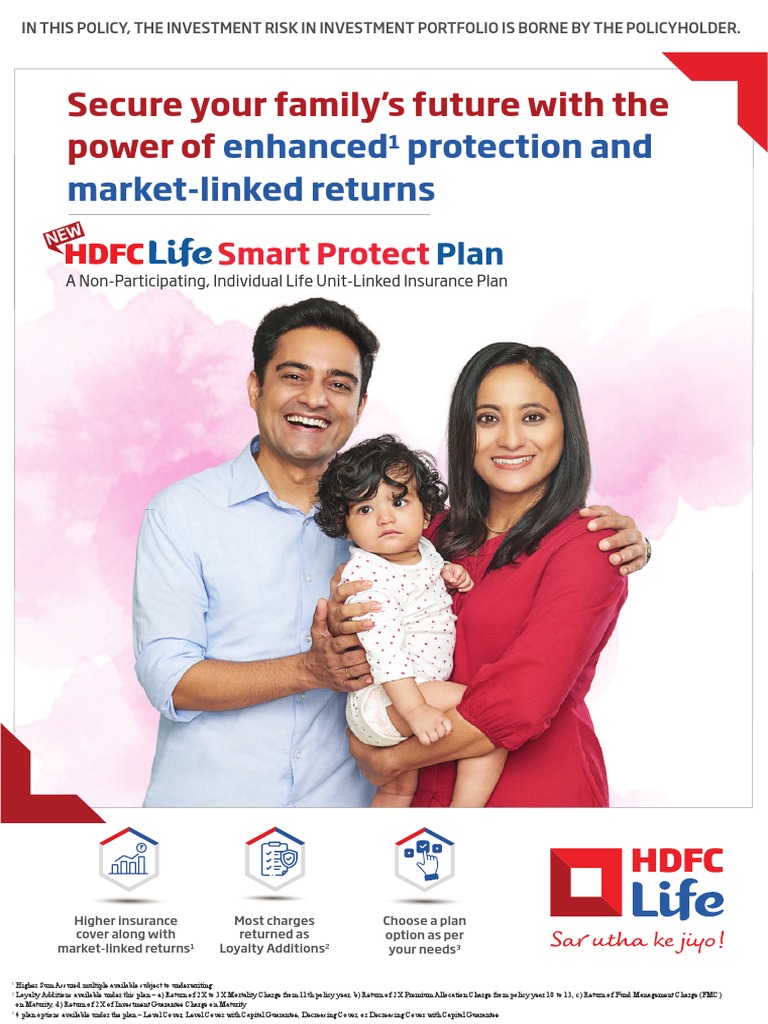 0114450023 HDFC Life Smart Protect Plan Brochure | PDF | Investment ...