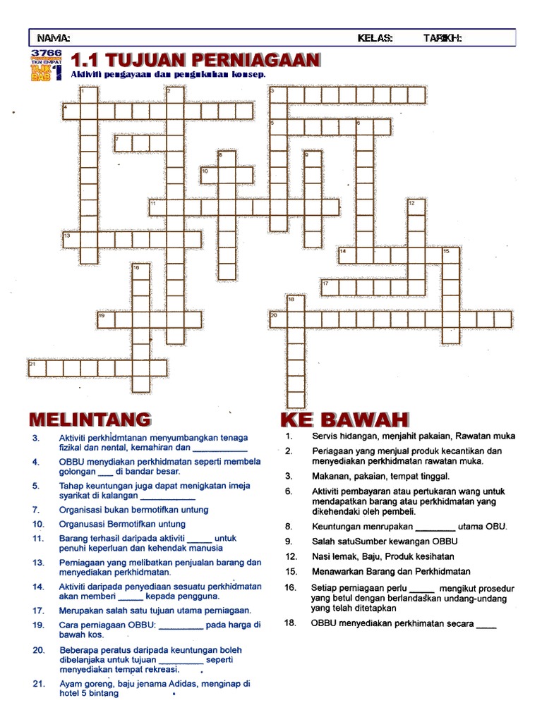 teka silang kata minggu STEM | PDF