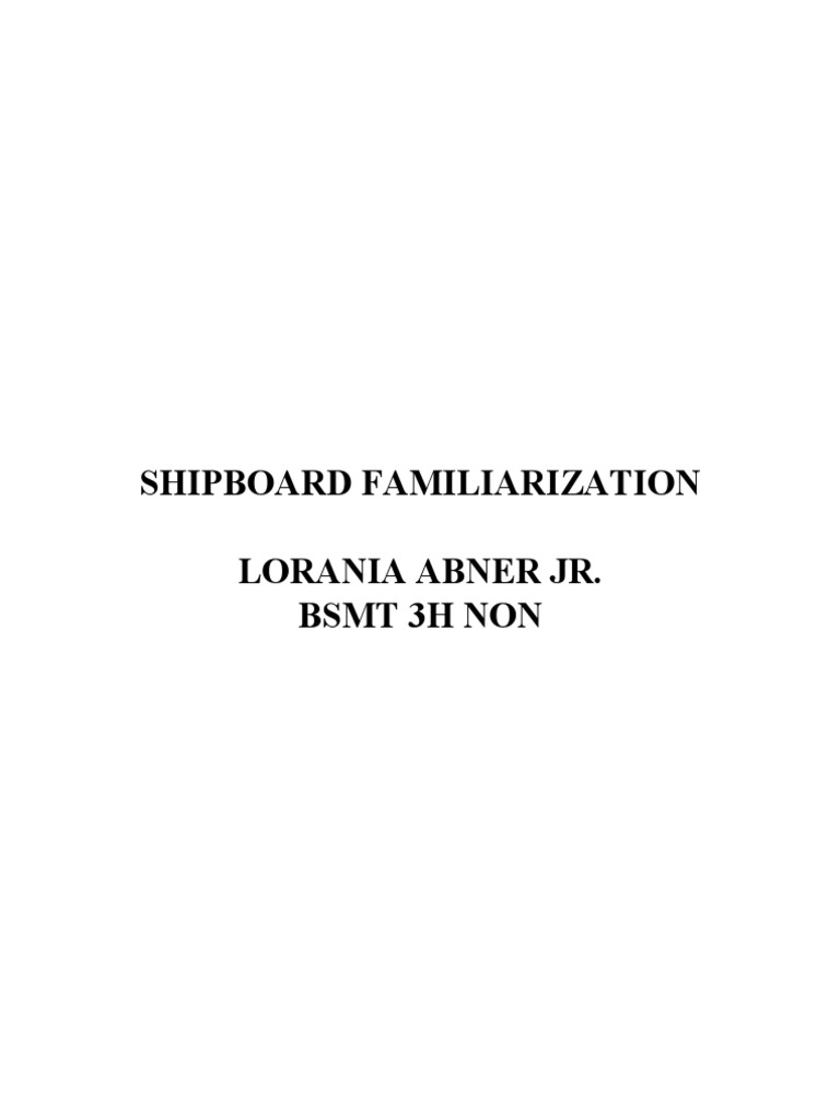 Shipboard Familiarization | PDF | Ships | Turbocharger