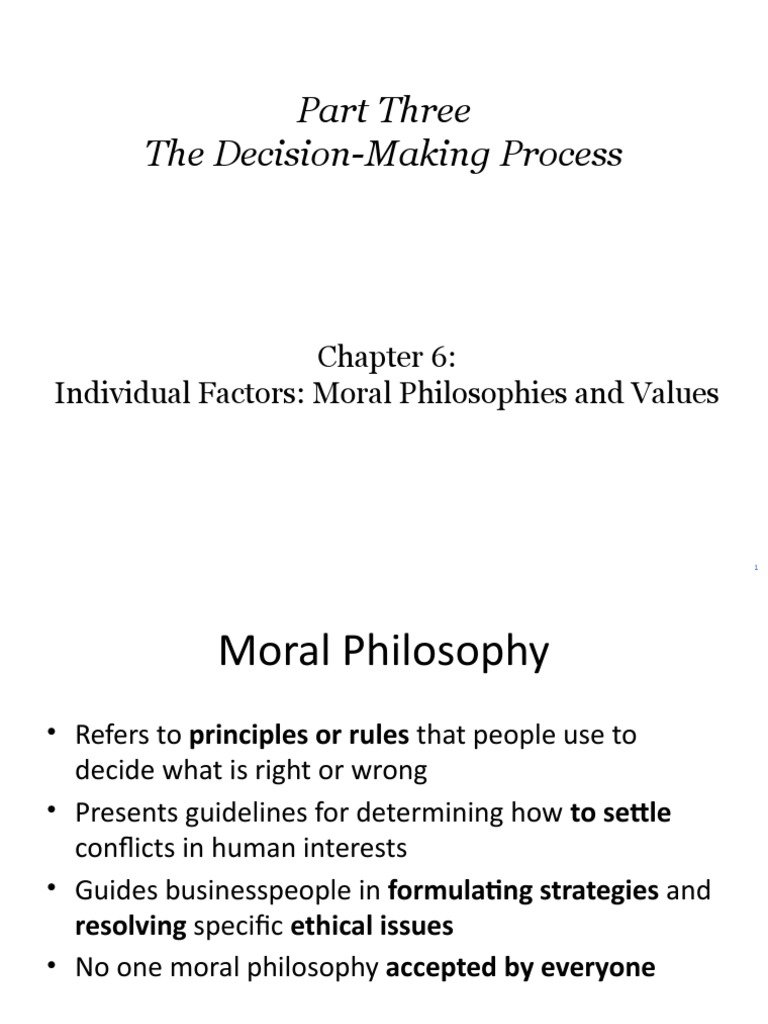 Fraedrich - Chapter 6-Lecture Slide | PDF | Morality | Social Institutions