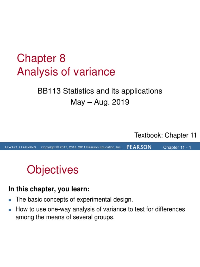 Chapter 8 Stat | PDF | Analysis Of Variance | F Test