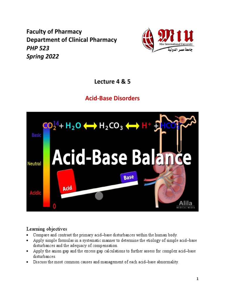 Understanding Acid-Base Disorders | PDF | Physiology | Intensive Care ...