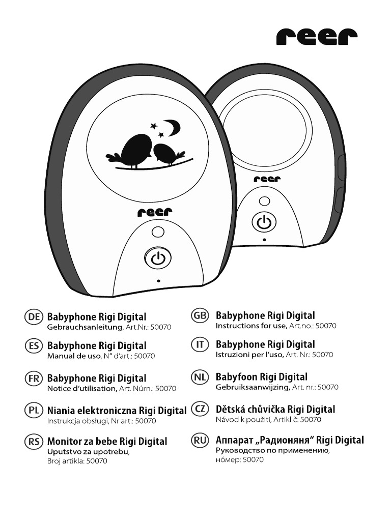 Reer Rigi Digital Baby Monitor Manual | PDF