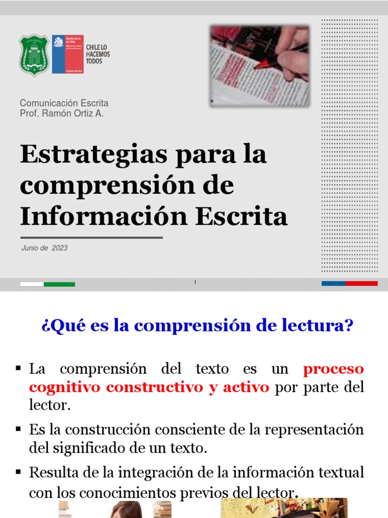 Clase 3. Estrategias para La Comprensi N Lectora 2023 | PDF | Comprensión lectora | Cognición