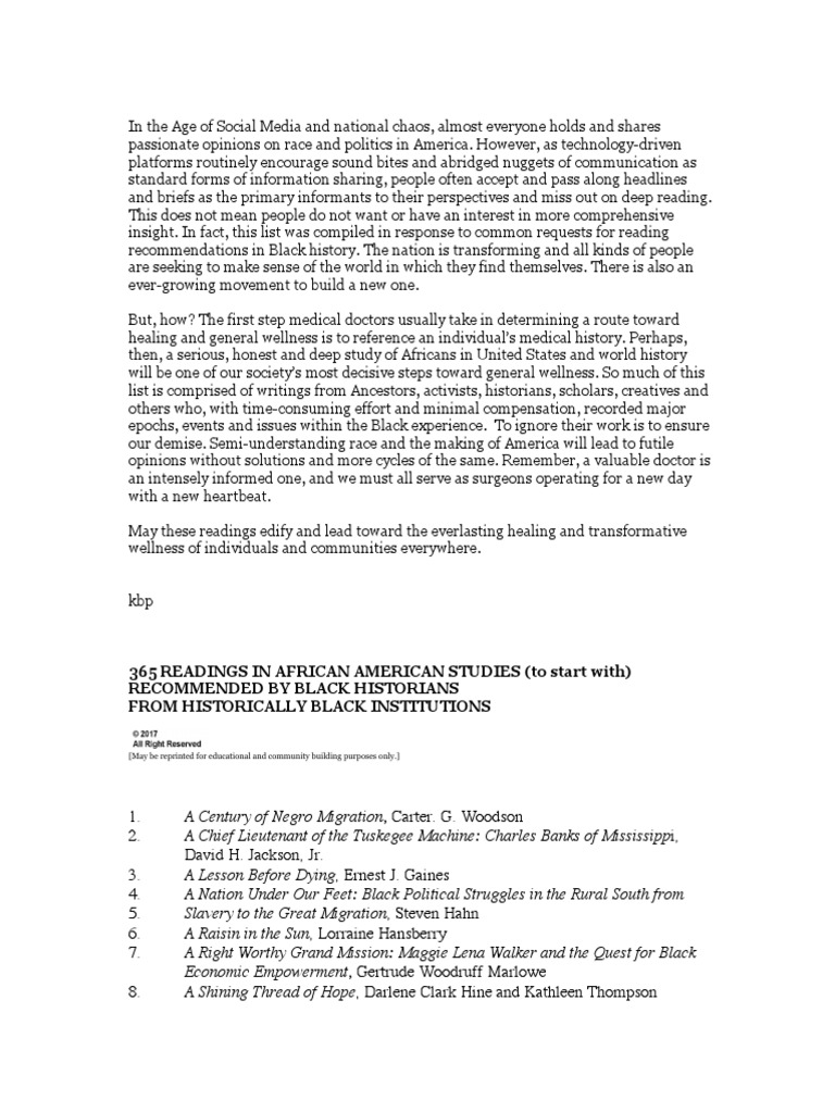 African American History Readings | PDF | Atlantic Slave Trade | Slavery