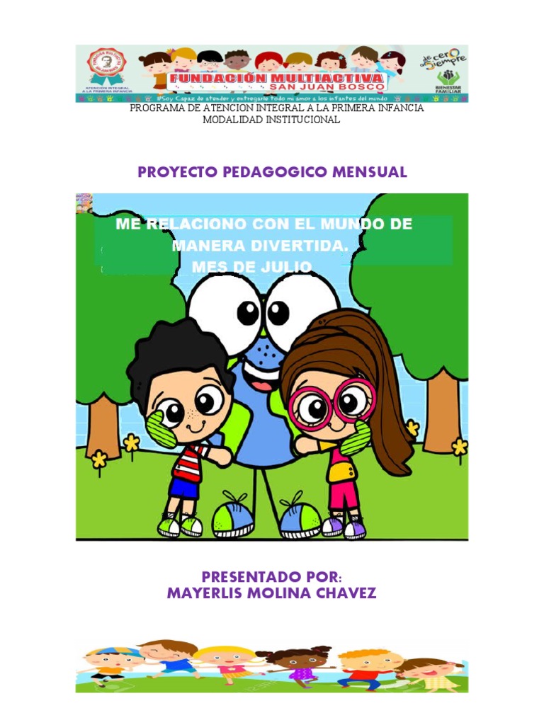 Proyecto Pedagogico Mensual Julio 2023 Mayerlis Molina | PDF | Papel ...